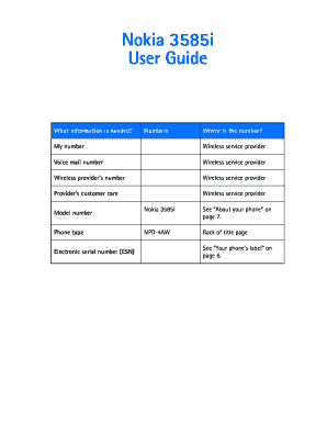 Fillable Online Nokia 3585i User Guide - Microsoft Fax Email Print ...