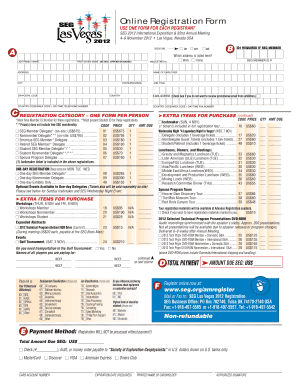 Fillable Online seg Advance Registration form - Society of Exploration ...