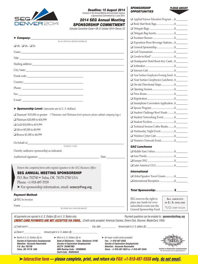 Fillable Online seg Sponsorship Application - Society of Exploration ...