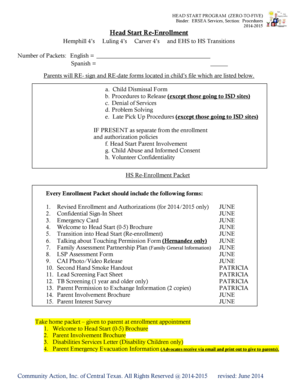 Fillable Online Binder ERSEA Services, Section Procedures Fax Email ...