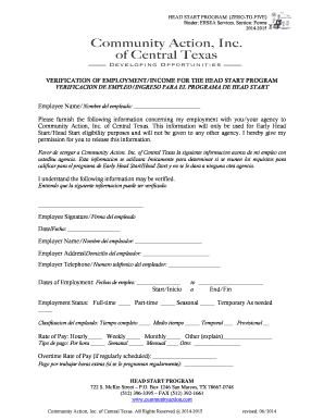 Fillable Online HEAD START PROGRAM (ZEROTOFIVE) Binder: ERSEA Services ...