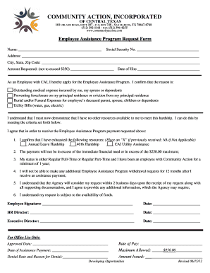 Fillable Online Employee Assistance Program Request Form Fax Email Print - pdfFiller