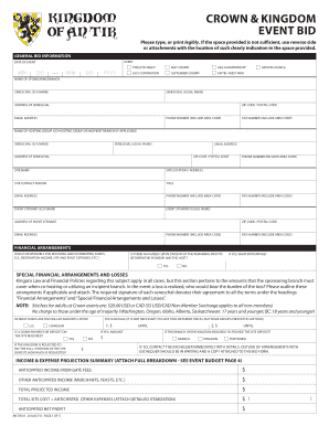 Fillable Online antir sca CROWN & KINGDOM Fax Email Print - pdfFiller