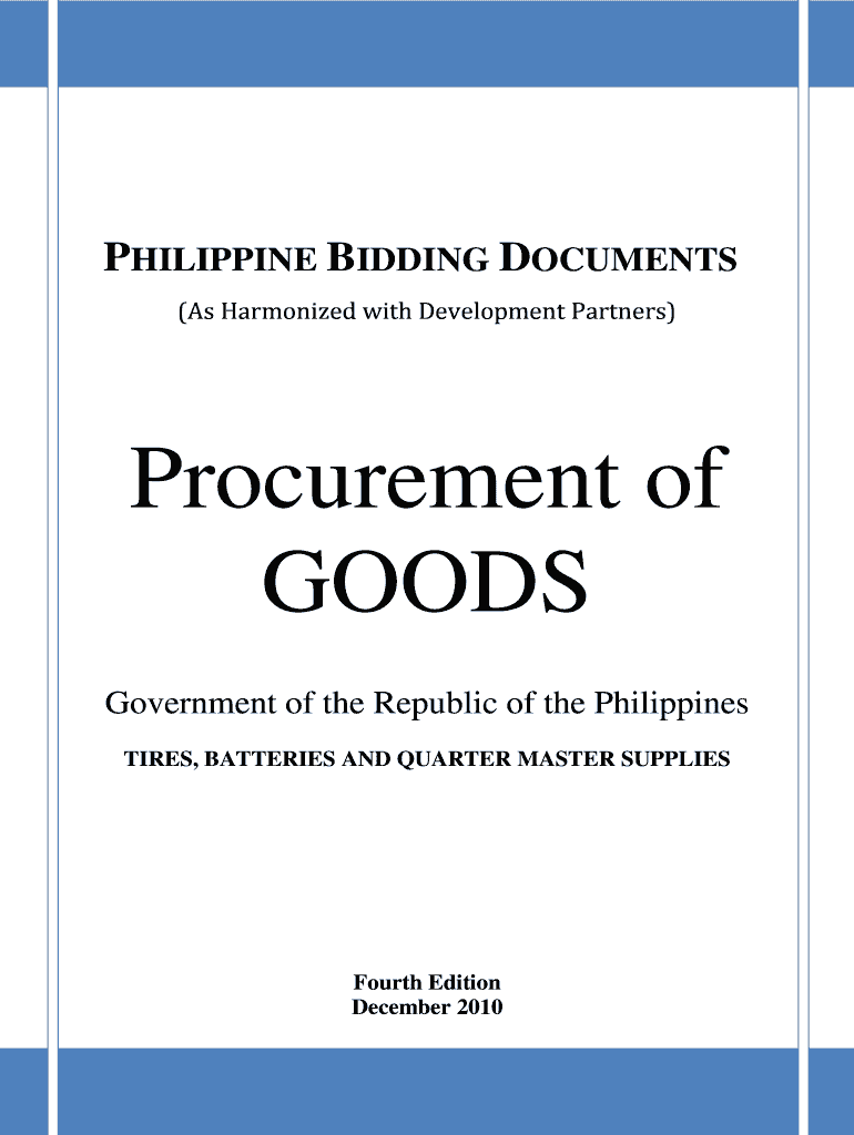 Fillable Online Philippine Bidding Documents - BFP Region 4A Fax Email ...