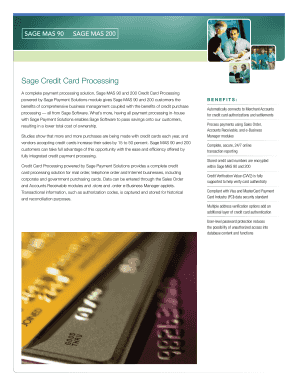 Fillable Online Sage Credit Card Processing Fax Email Print - pdfFiller