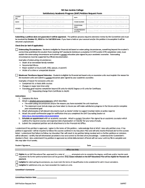 Fillable Online msjc 2014-2015 SAP Petition Request Form - Mt. San ...