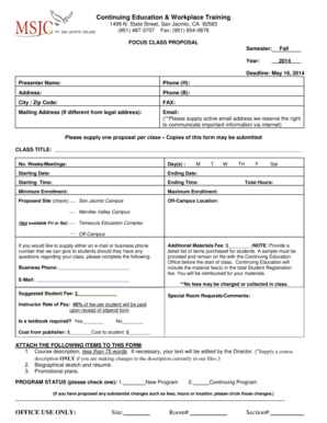Fillable Online msjc FOCUS - msjc Fax Email Print - pdfFiller