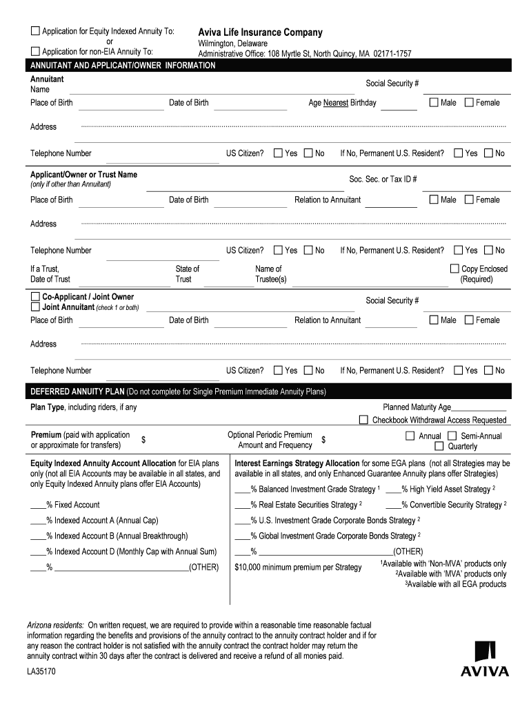 Fillable Online Annuity Application Pack Fax Email Print - pdfFiller