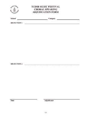 Fillable Online tcdsb Tcdsb music festival choral speaking adjudication ...