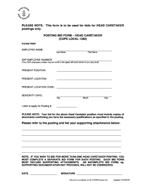 Fillable Online tcdsb postings only - tcdsb Fax Email Print - pdfFiller