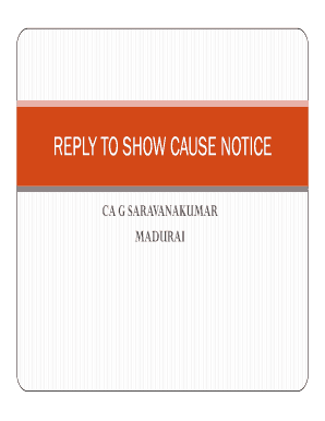 Fillable Online REPLY TO SHOW CAUSE NOTICE Fax Email Print - pdfFiller