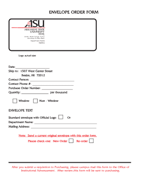 Fillable Online asub New 2011 envelope order form.qxp Fax Email Print - pdfFiller
