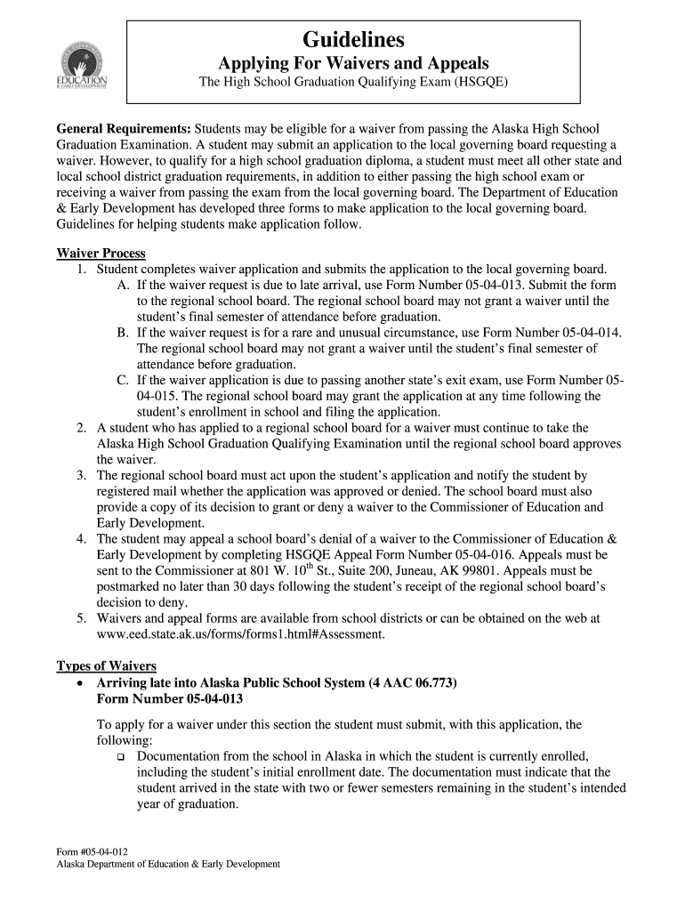 Fillable Online asdk12 Applying For Waivers and Appeals - asdk12 Fax ...
