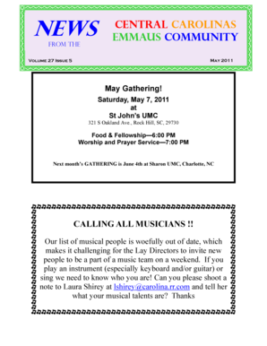 Fillable Online Emmaus Community Fax Email Print - pdfFiller