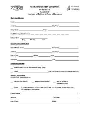 Fillable Online sharepoint abilitiescouncil sk Wooden Equipment Order ...