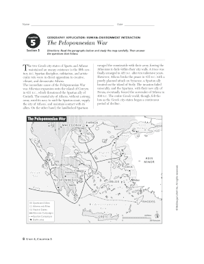 Geography Application Human Environment Interaction The Peloponnesian War - Fill Online ...