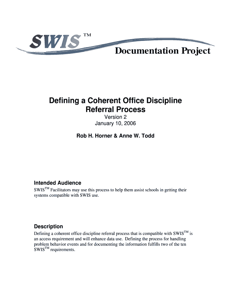 Fillable Online Defining a Coherent Office Discipline Fax Email Print ...