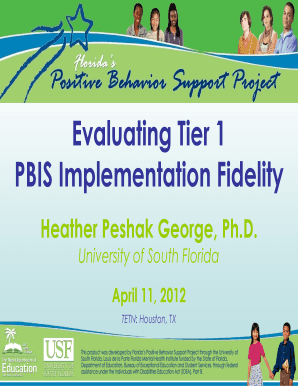 Fillable Online pbis Evaluating Tier 1 Fax Email Print - pdfFiller