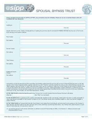 Fillable Online SPOUSAL BYPASS TRUST Fax Email Print - pdfFiller