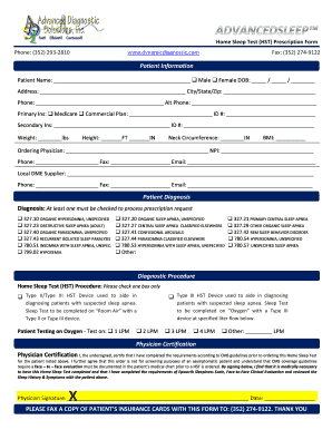 Fillable Online Home sleep test referral form Fax Email Print - pdfFiller