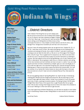 Fillable Online indianaonwings IN District Newsletter April_2011 ...