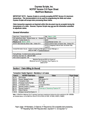 Fillable Online wellpoint d0 payer sheet form Fax Email Print - pdfFiller