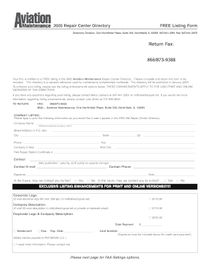 Fillable Online FREE Listing Form Fax Email Print - pdfFiller