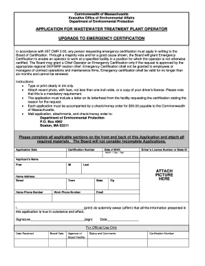 Fillable Online neiwpcc UPGRADE TO EMERGENCY CERTIFICATION - neiwpcc Fax Email Print - pdfFiller