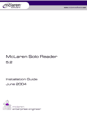 Fillable Online Solo Reader Installation Guide - McLaren Software Fax ...