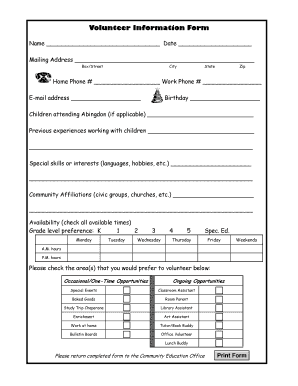 Fillable Online gloucesterva Vol Application Fax Email Print - pdfFiller