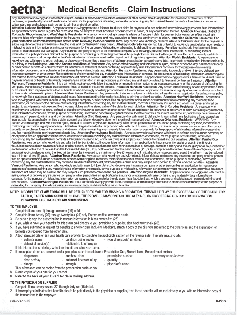 Fillable Online ohprs Aetna Claims Form - HPRS Home - Ohio Highway ...