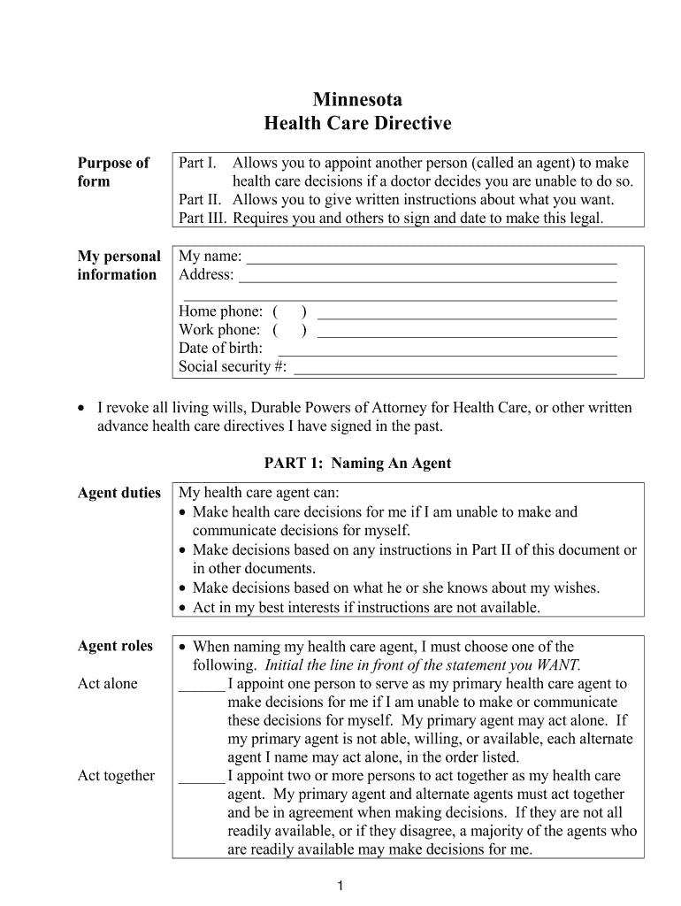 Fillable Online Advance Directives worksheet Fax Email Print - pdfFiller