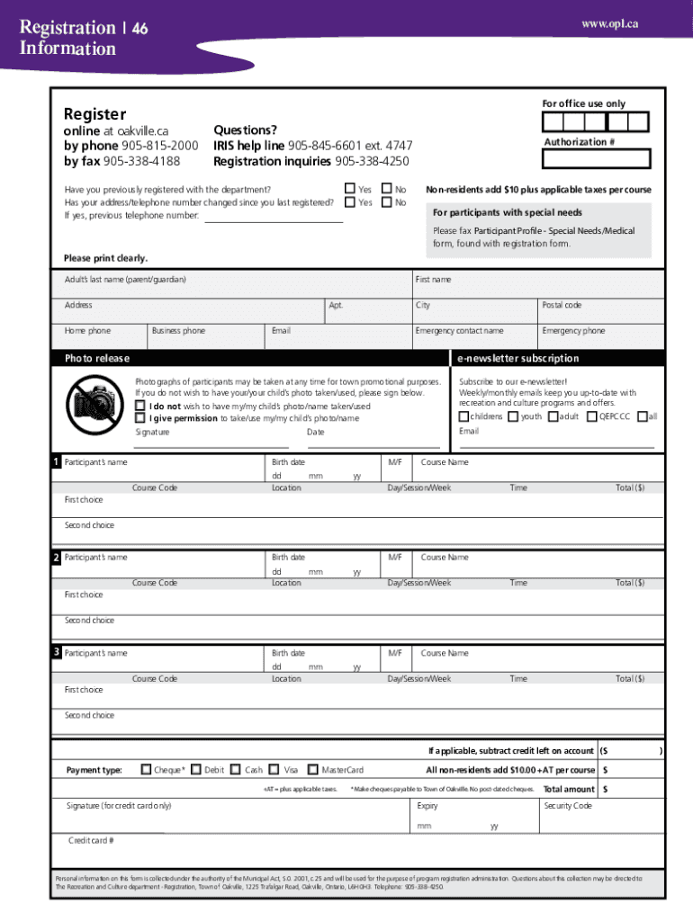 Fillable Online Programs & Events Spring/Summer 2014 - Oakville Public Library Fax Email Print ...