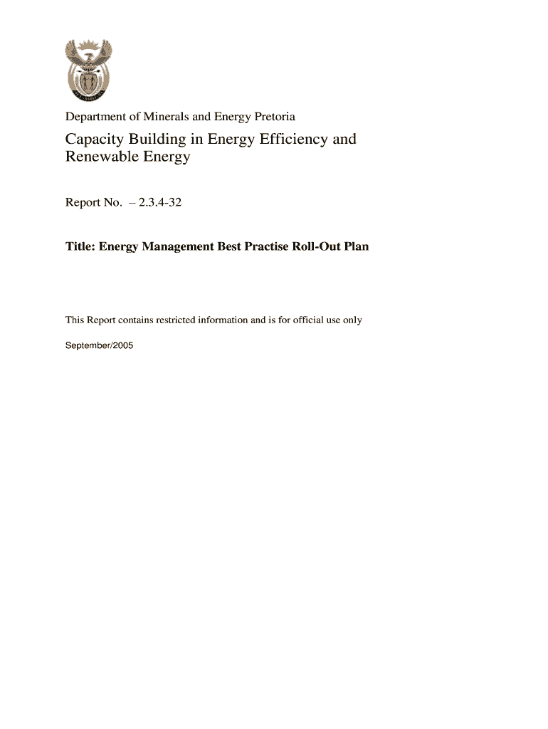 Fillable Online energy gov ENERGY MANAGEMENT BEST PRACTICE - Department ...