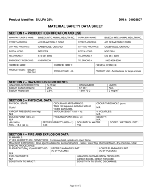 Fillable Online Product Identifier SULFA 25% Fax Email Print - pdfFiller