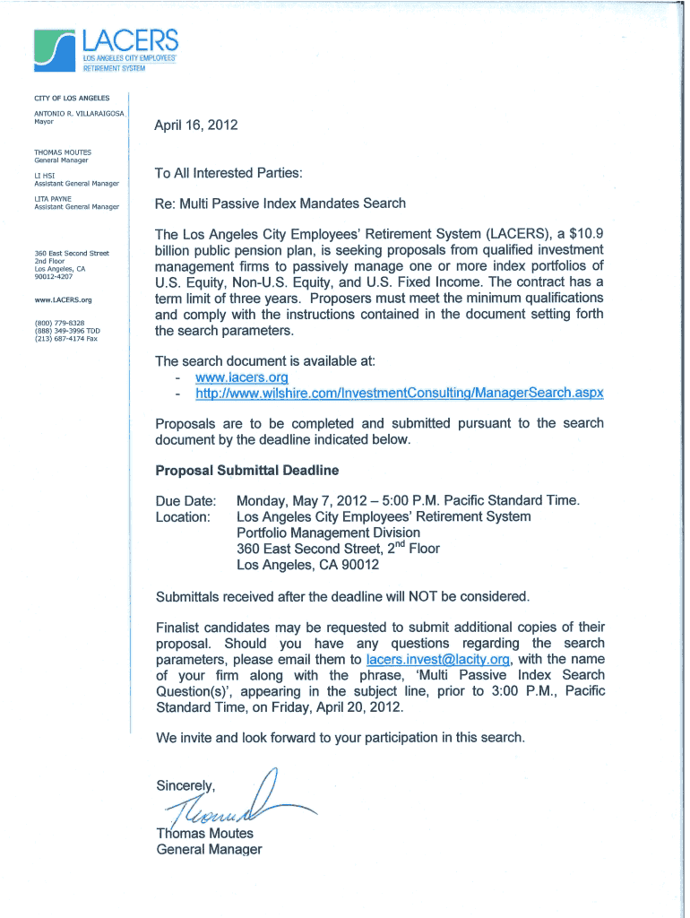 Fillable Online lacers Entire Document - LACERS - lacers Fax Email ...
