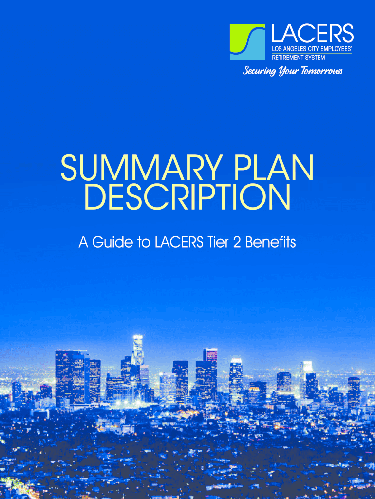 Fillable Online lacers SUMMARY PLAN DESCRIPTION - LACERS - lacers Fax ...