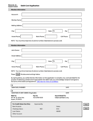 Fillable Online txdpscu Debit Card Order Form - Texas DPS Credit Union ...