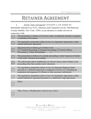 Fillable Online Standard Retainer Agreement.pdf Fax Email Print - pdfFiller