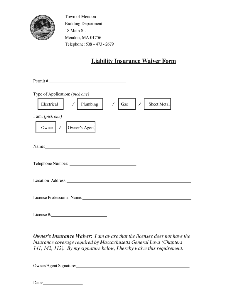 Fillable Online Liability Insurance Waiver Form Fax Email Print - pdfFiller