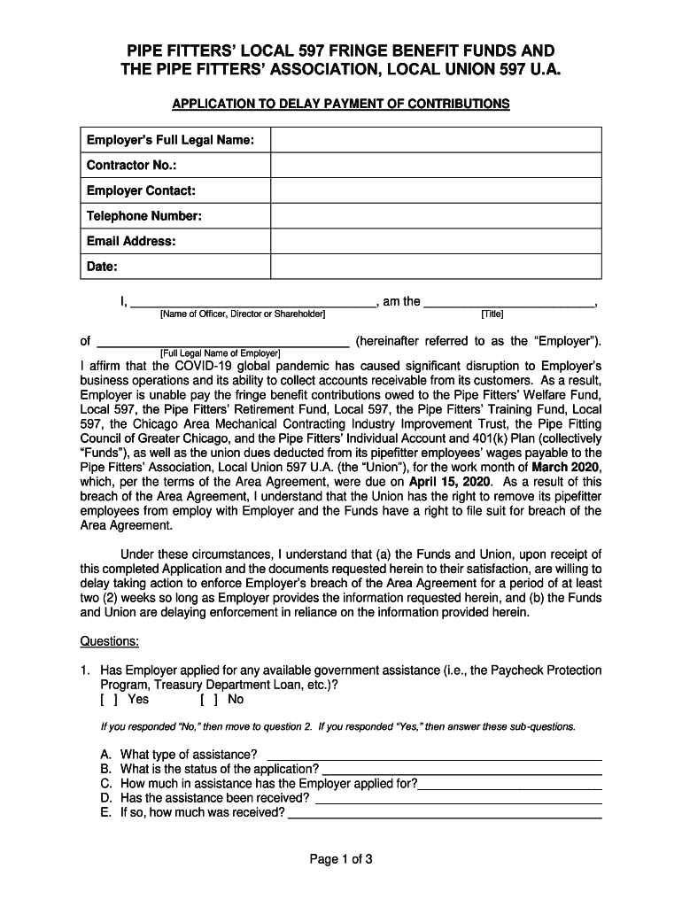 Pipefitters Local 597 Pay Scale Pdf - Fill Online, Printable, Fillable ...