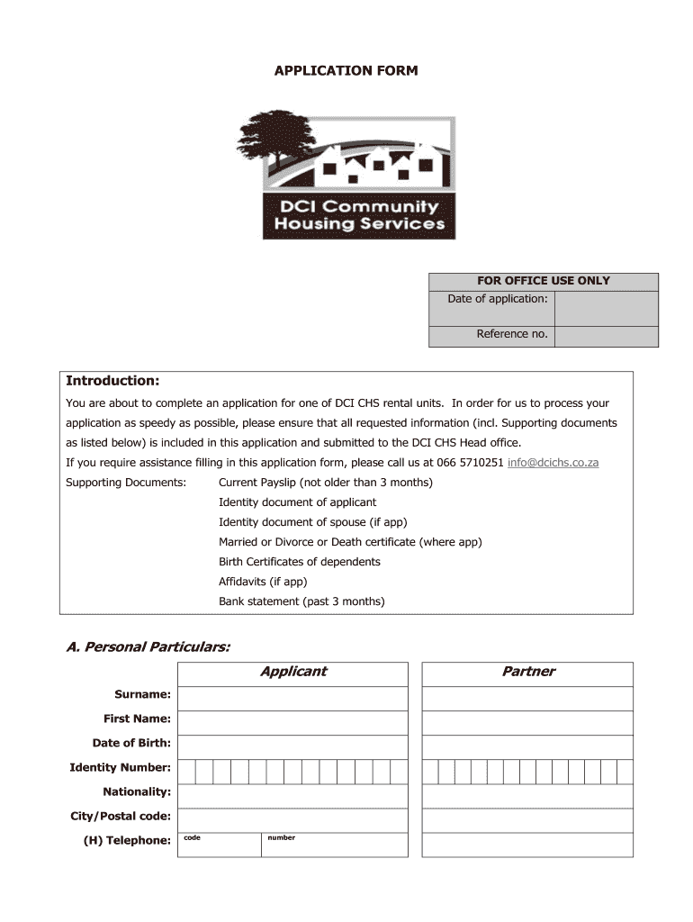 Fillable Online You are about to complete an application for one of DCI ...