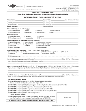 Fillable Online ARUP-FORM-1075 Pancreatitis Fax Email Print - pdfFiller
