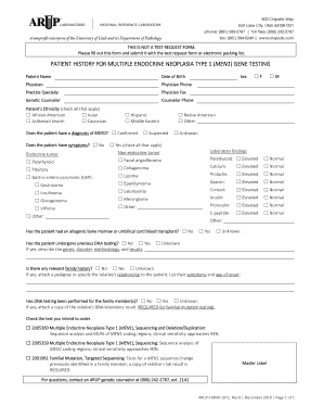 Fillable Online ARUP-FORM-1071 MEN1 Fax Email Print - pdfFiller