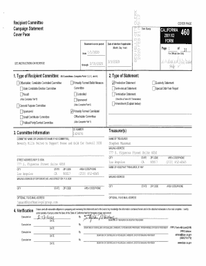 Fillable Online Form 460 (Campaign Statement) for Keith Mashburn: 01/01 ...