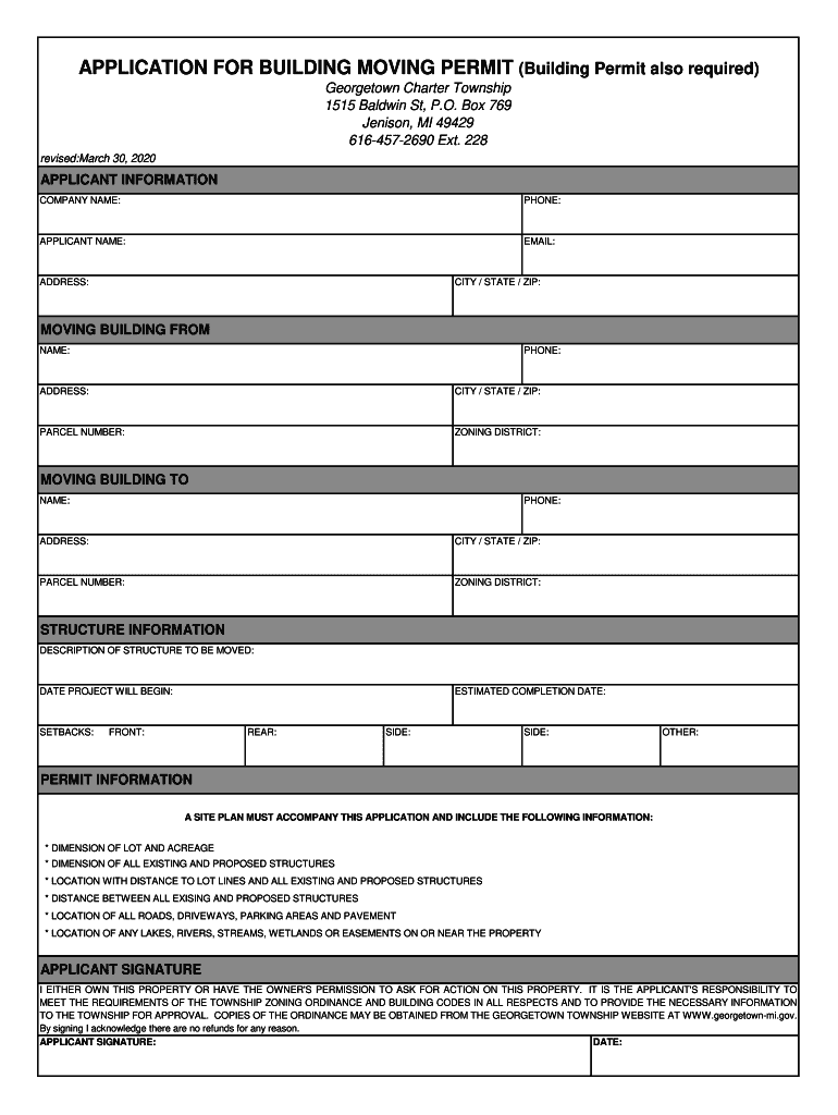 Fillable Online Building Permit Application - Professional Code ...