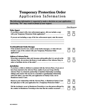 Fillable Online Protection Order Forms - Civil Law Self-Help Center Fax ...