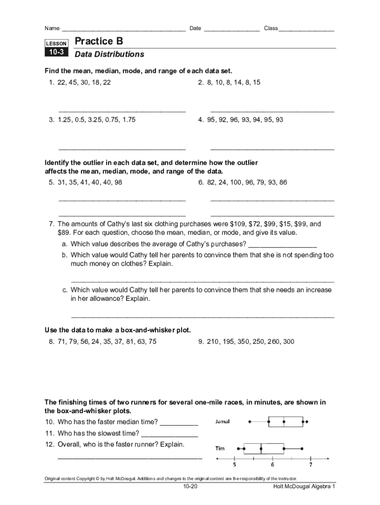Holt Mcdougal Algebra 1 Answers Pdf - Fill Online, Printable, Fillable ... Holt Mcdougal Algebra 1 Answers Pdf - Fill Online, Printable, Fillable ...