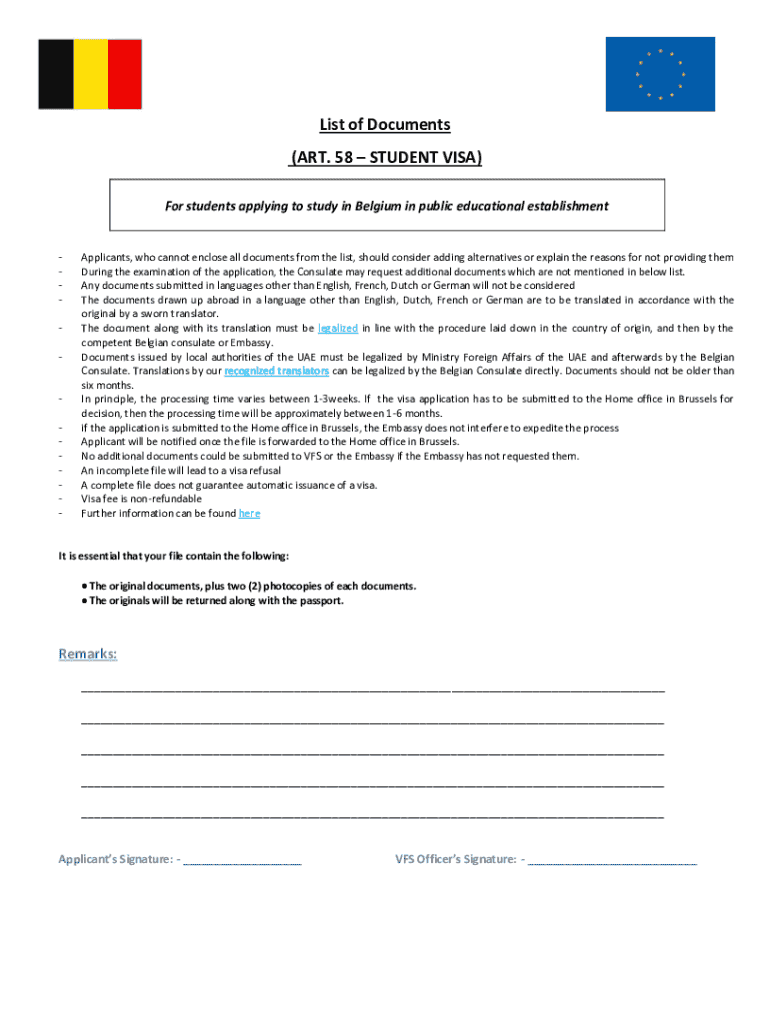 Fillable Online PDF visa application guidelines: belgium - ISEP Study Abroad Fax Email Print ...