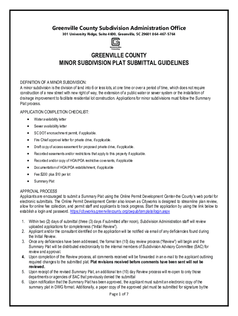 Fillable Online Greenville County Land Development Application Fax Email Print - pdfFiller